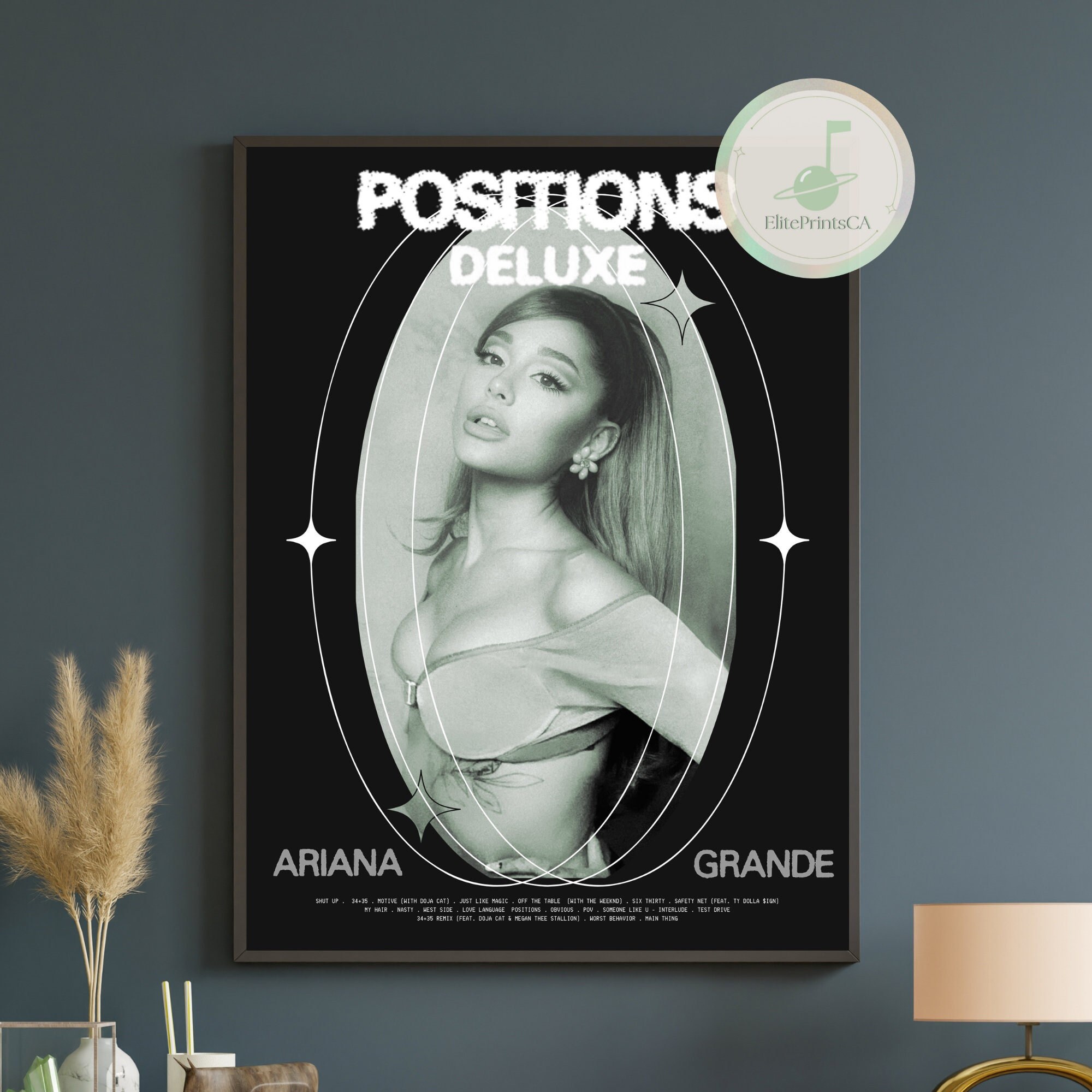 Positions Deluxe by Ariana Grande B&W Retro Album Poster - Etsy
