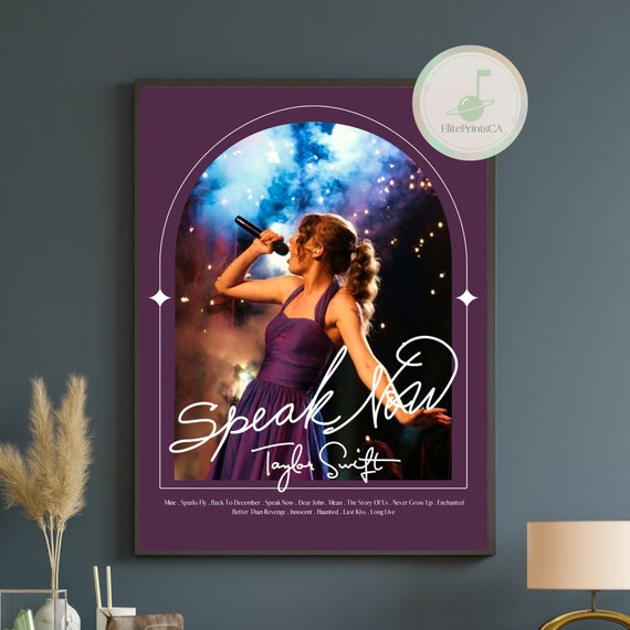 Speak Now by Taylor Swift Album Poster INSTANT DOWNLOAD - Etsy