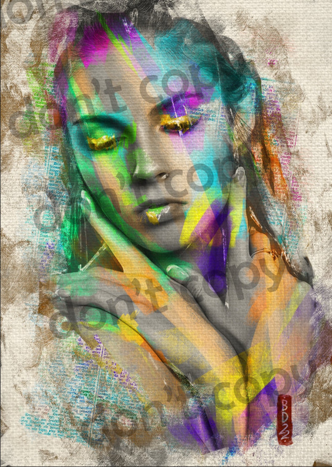 Beautiful Digital Paint, High Resolution in A4 Size, Only for Persona ...