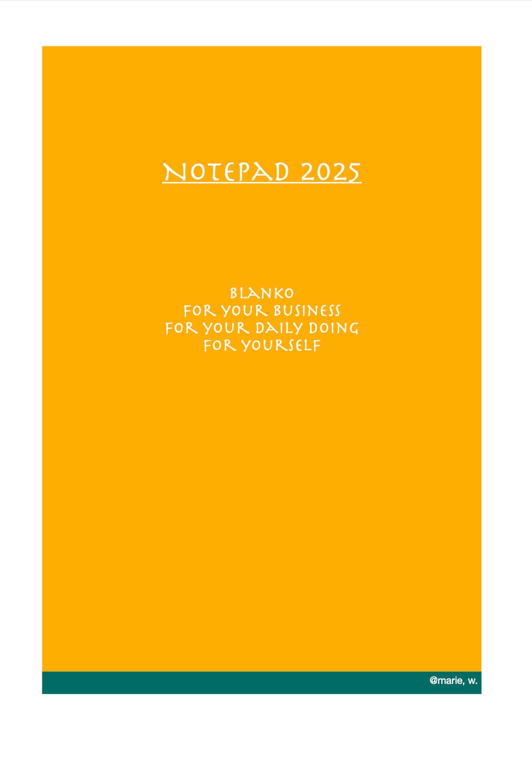 Notepad 2025 Blank 500 Pages - Etsy