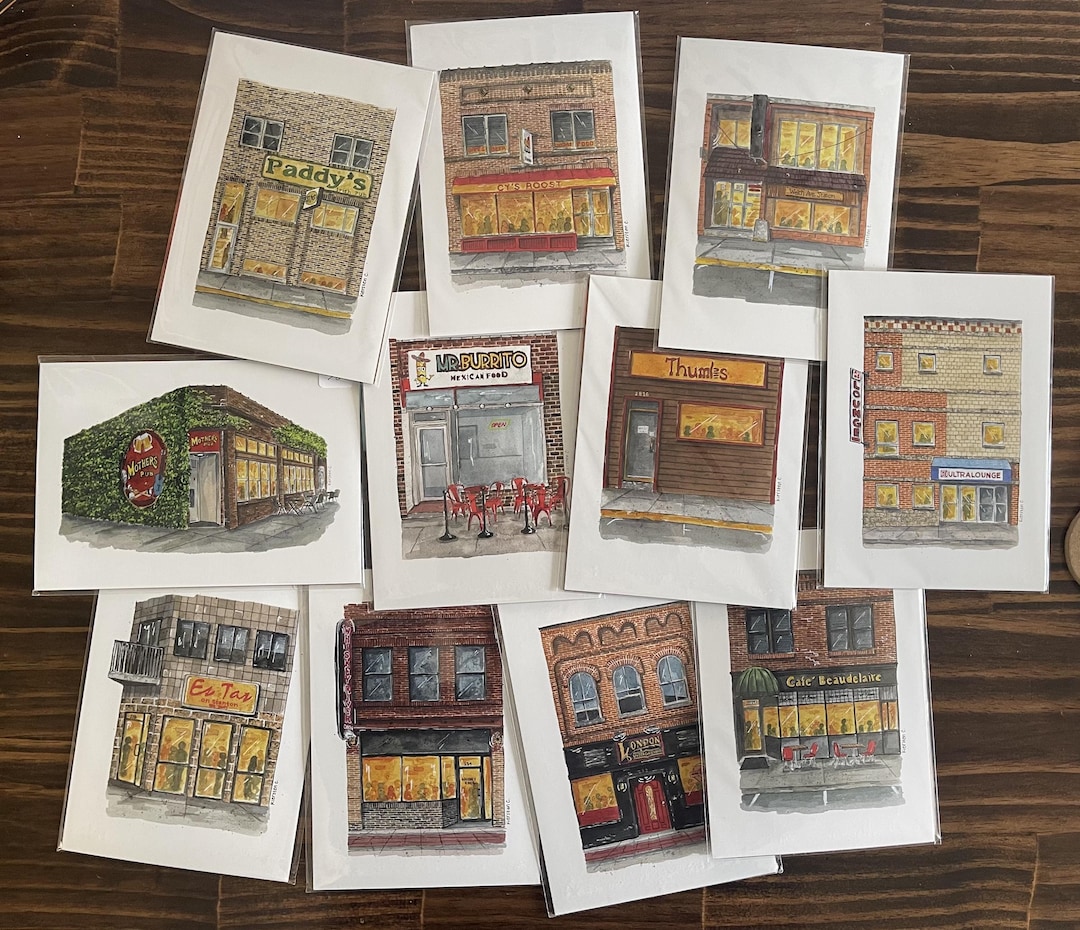 Ames Iowa Bundle, Iowa Bars, AMES IA, Iowa Art College Bars Watercolor ...