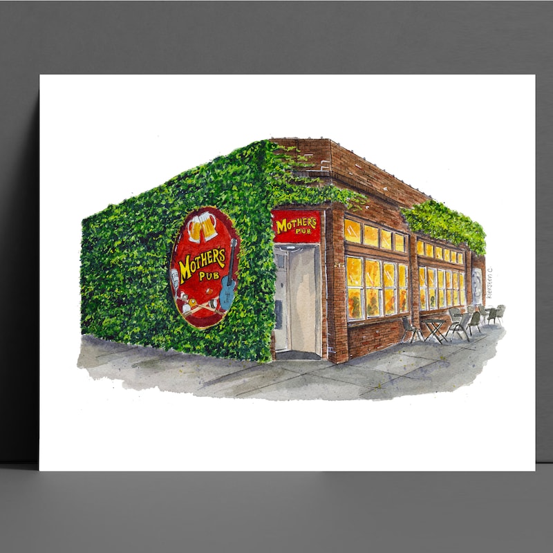 Pub Watercolour Print - Etsy