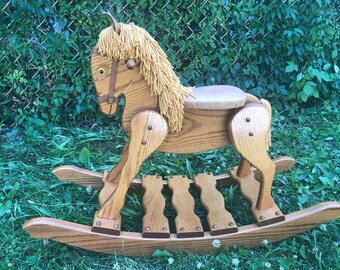 Wooden Rocking Horse - Etsy