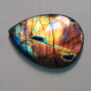 Gorgeous Unique Multi Rare Yellow Flashy Natural Labradorite Cabochon ...