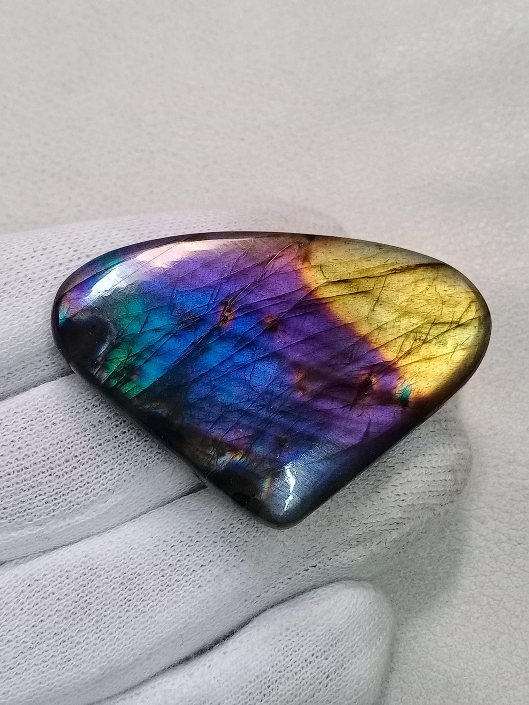 Beautiful Unique Multi Rare Purple Fire Natural Labradorite Cabochon ...