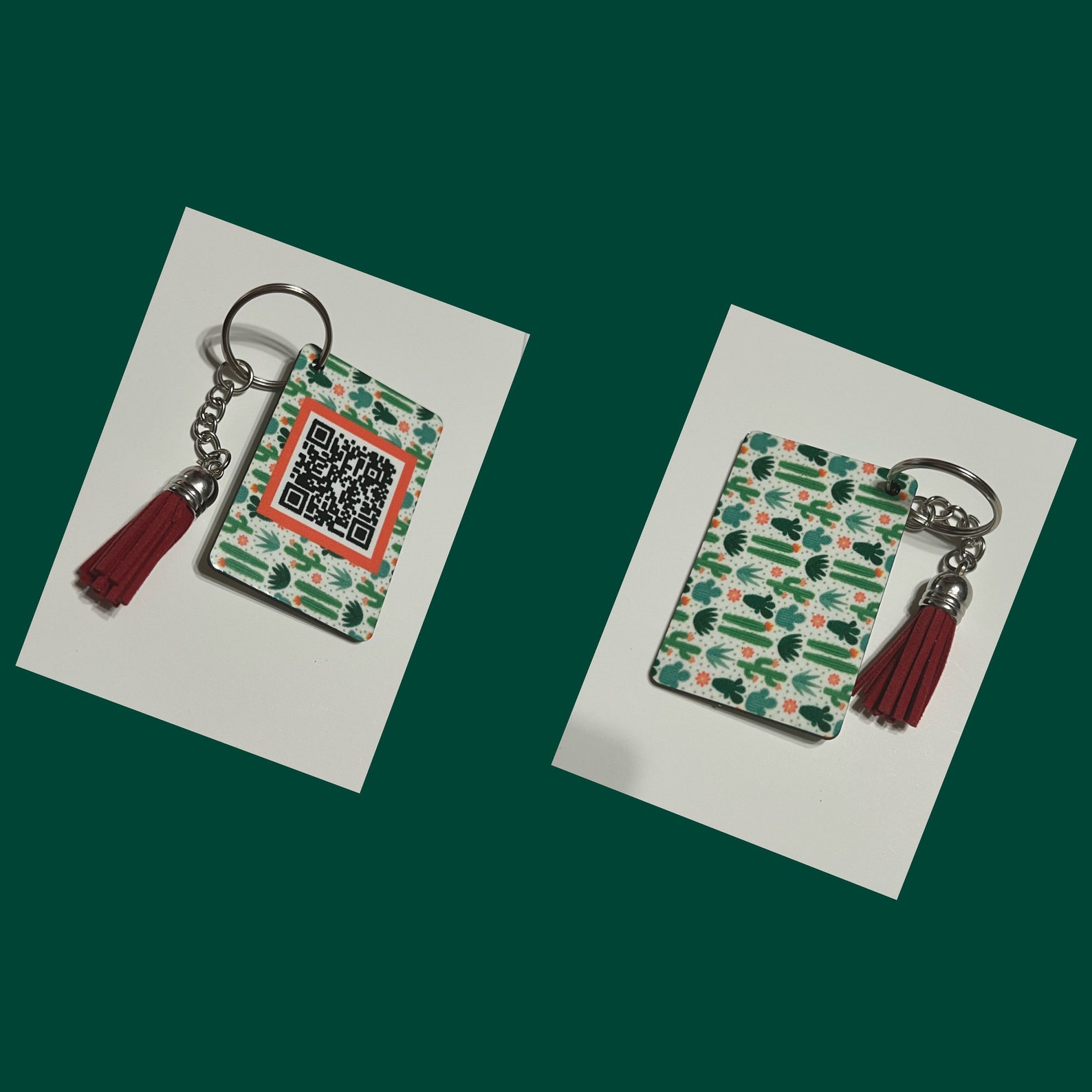 QR Code Personalized Custom Handmade Keychain Marketing Advertising ...