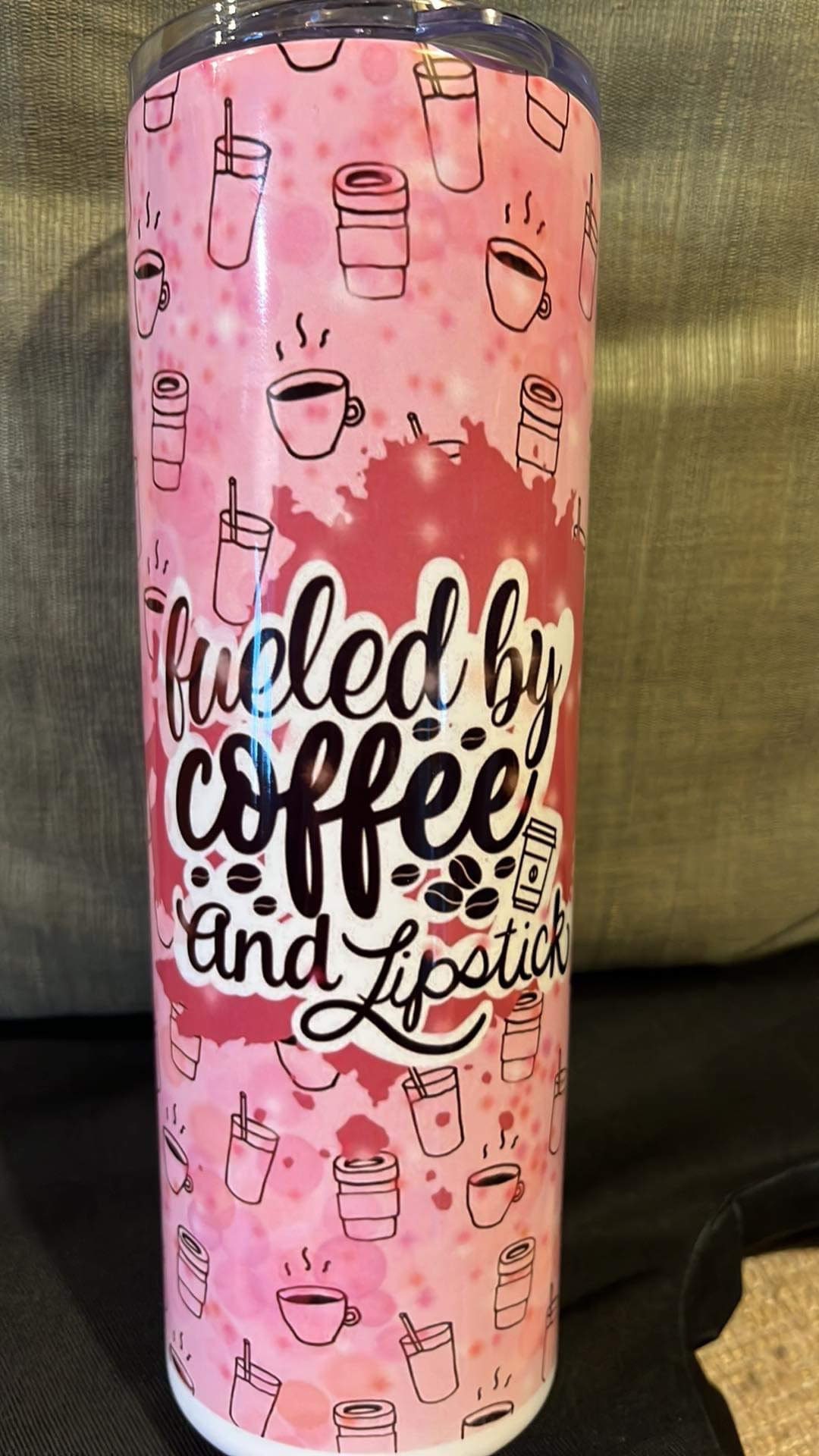 Makeup Life Fueled by Coffee and Lipstick 20 Oz Stainless Skinny ...