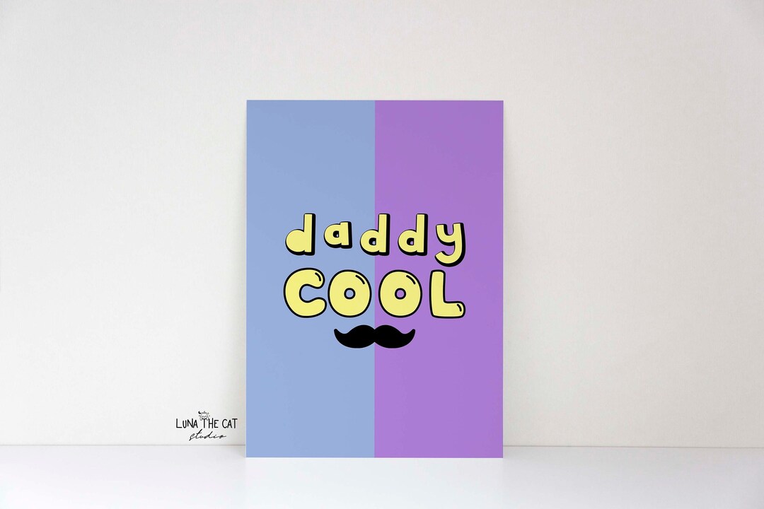 Daddy Cool Happy Fathers Day Printable Card Funny Fathers Day Card