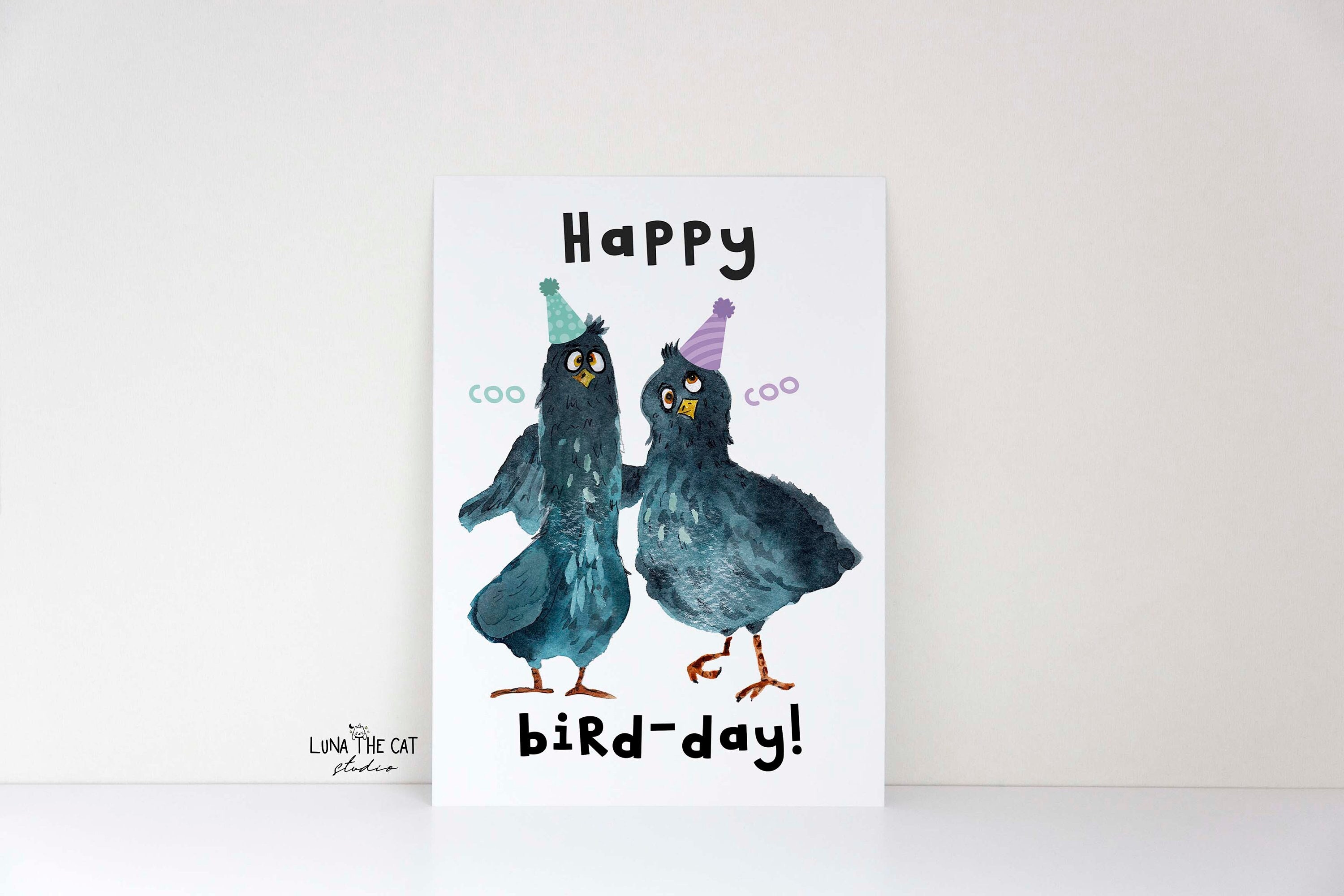 Happy Bird Day COO Birthday Card Funny Pun Birthday Card Funny Greeting ...