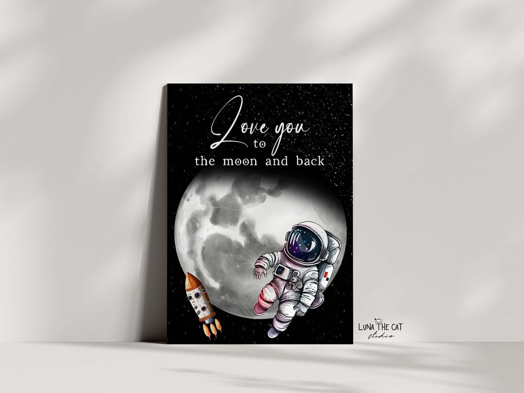 Love You to the Moon and Back Card Space Greeting Card for Him Card for ...