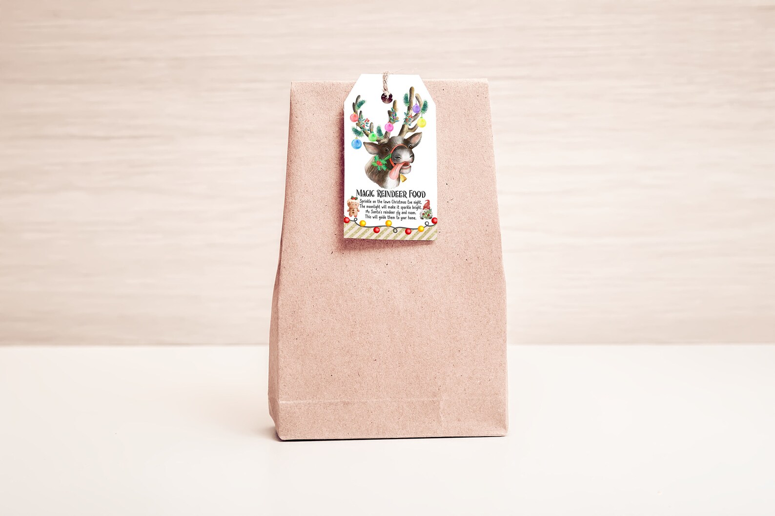Magic Reindeer Food Gift Tag Template Editable Christmas Eve Box ...