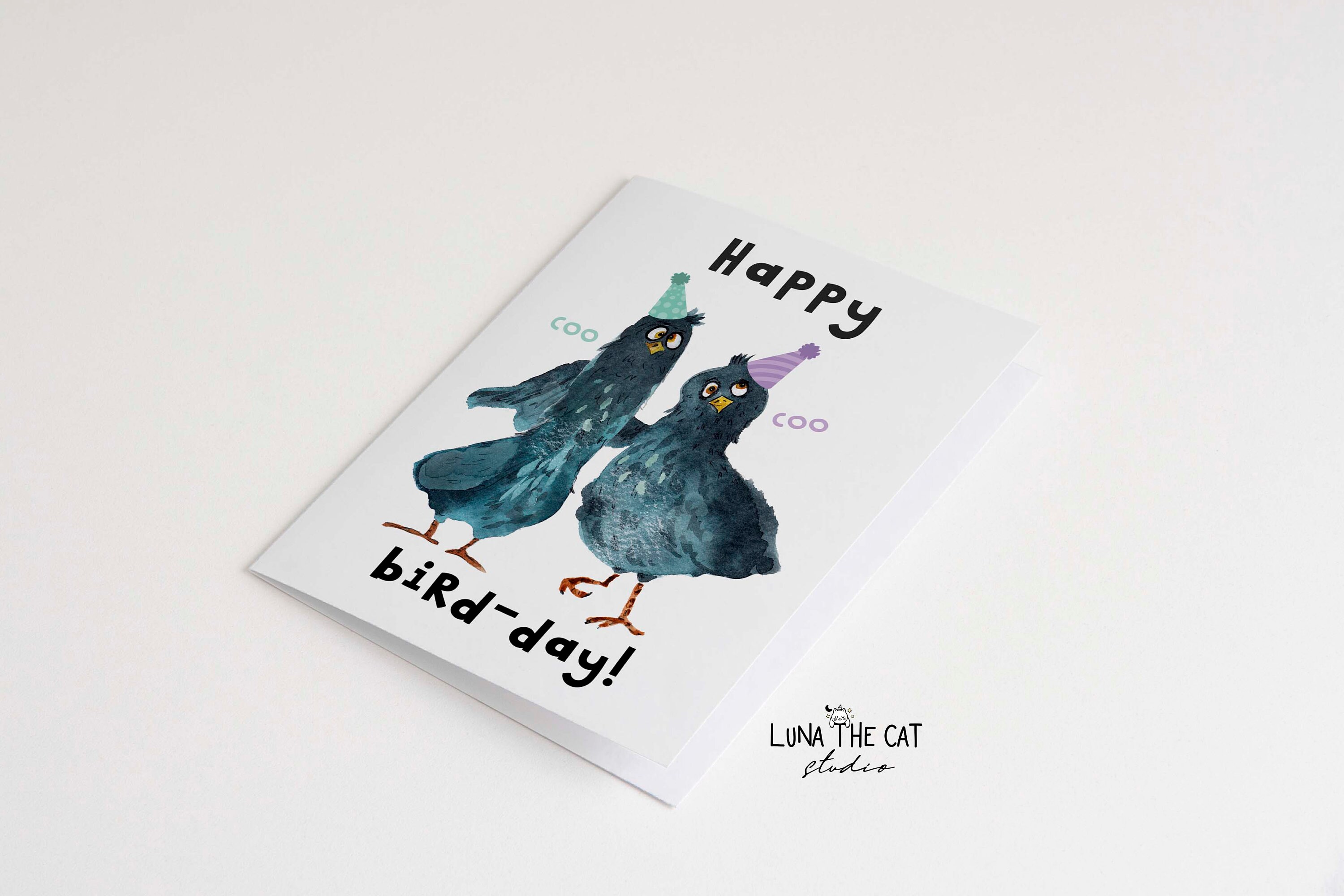 Happy Bird Day COO Birthday Card Funny Pun Birthday Card Funny Greeting ...