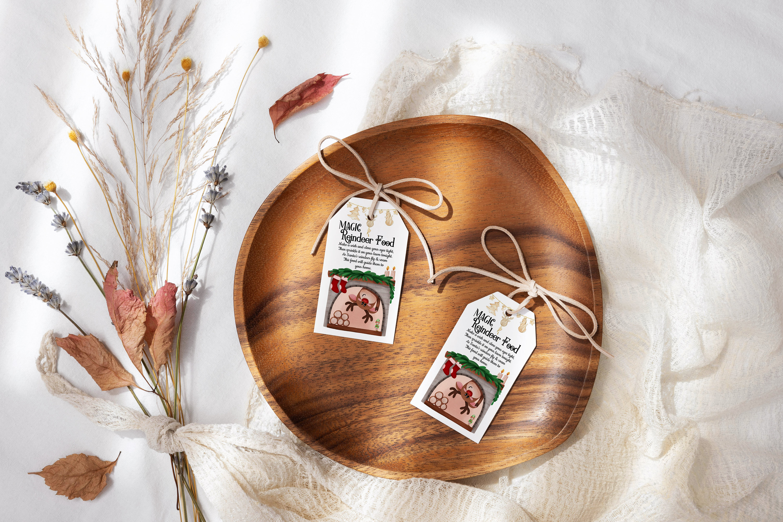 Editable Template Magic Reindeer Food Gift Tag Christmas Eve Box Idea ...