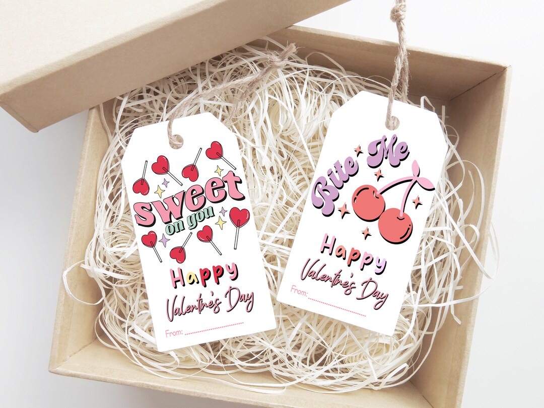 2 X Valentines Day Gift Tags Bundle Template DIY Gift Hang Valentines ...
