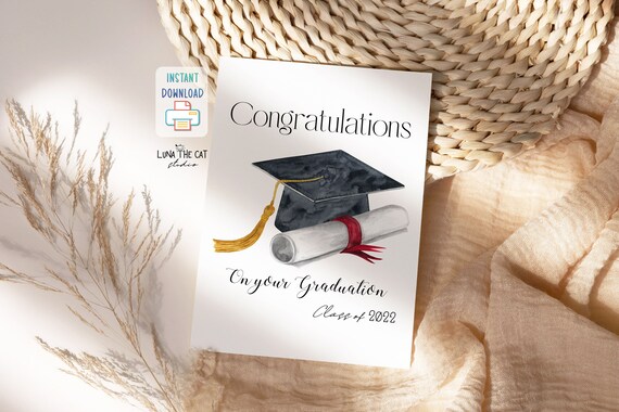 Graduation Card Printable Greeting Card Celebration Card Class - Etsy