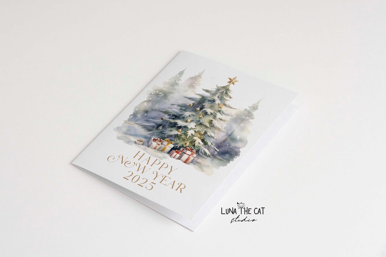 Happy New Year 2025 Card Winter Vibe Card Greeting Card Instant DIGITAL ...