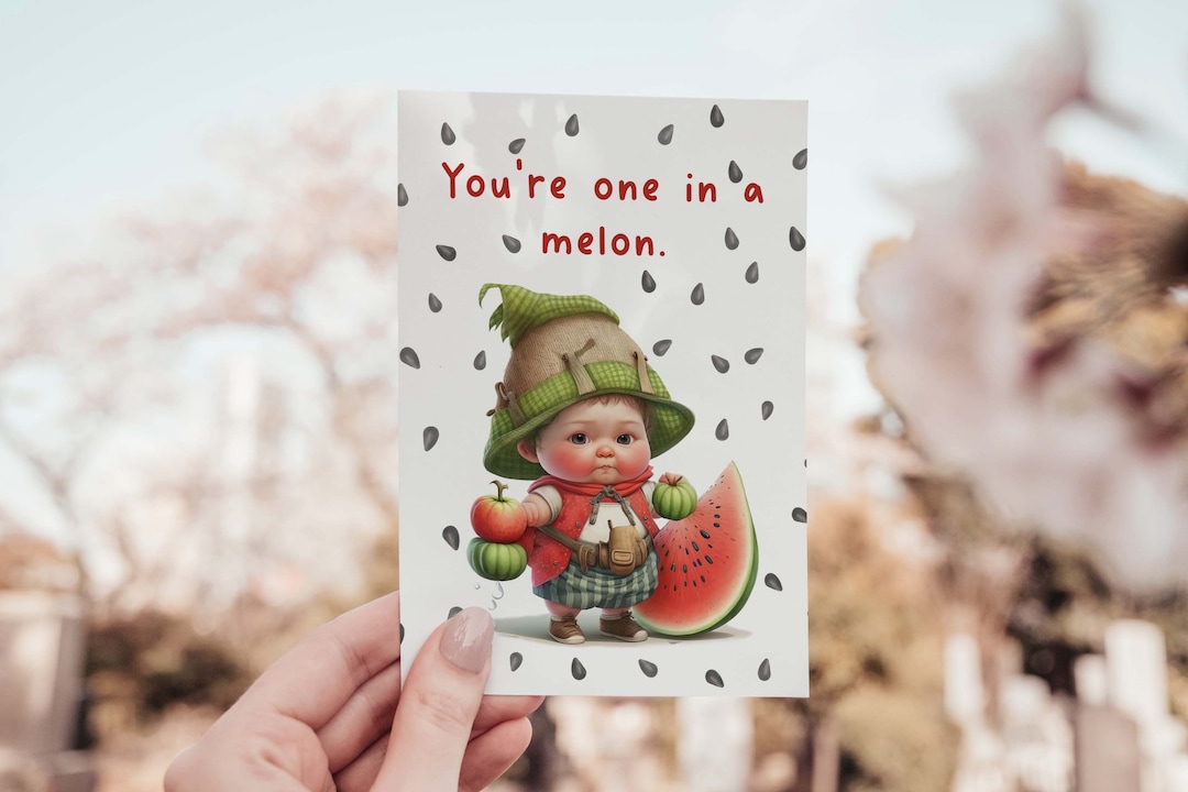 You're One in a Melon Printable Card Father's Day Card Greeting Card ...
