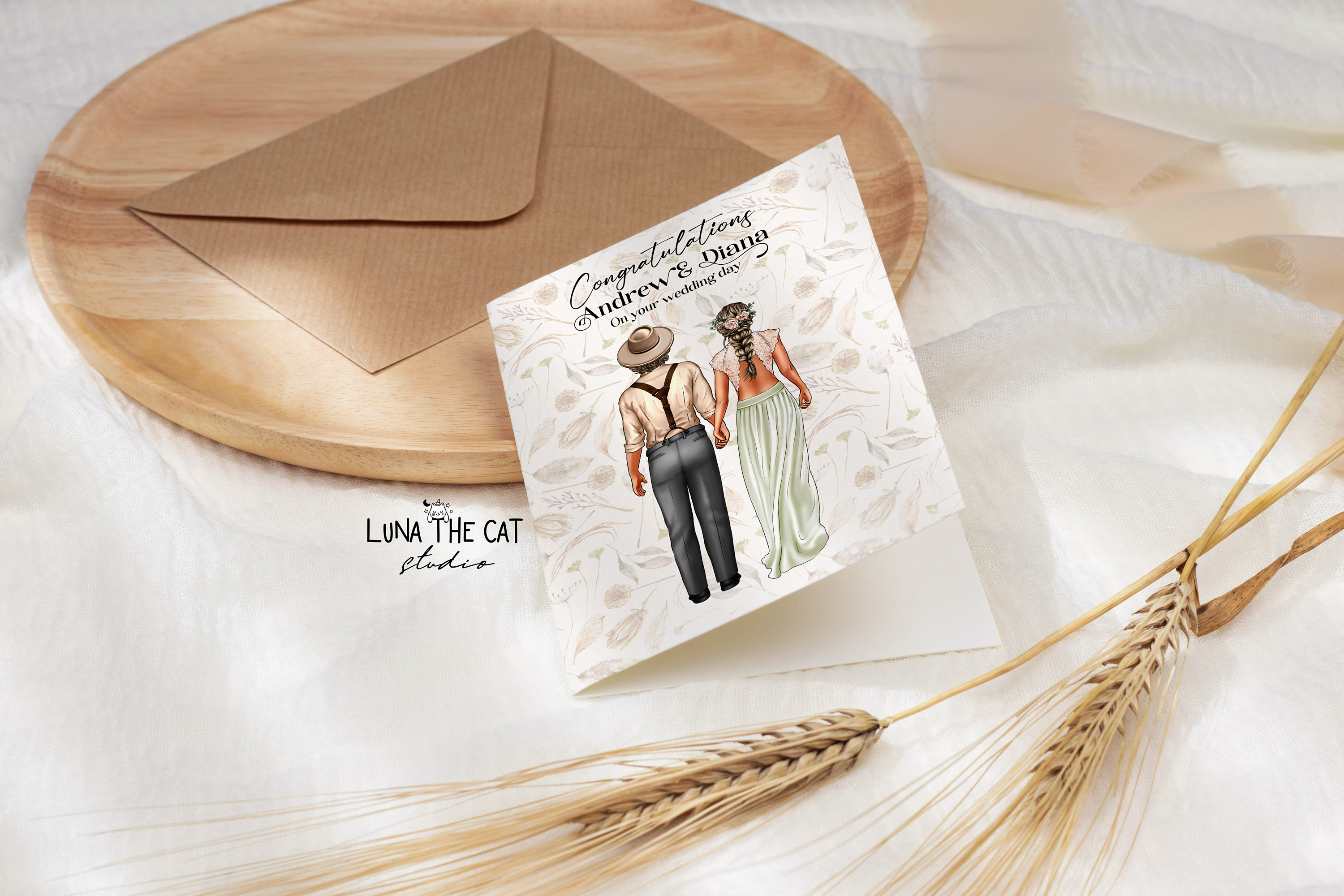 Personalised Wedding Card Printable Congratulations on Your - Etsy