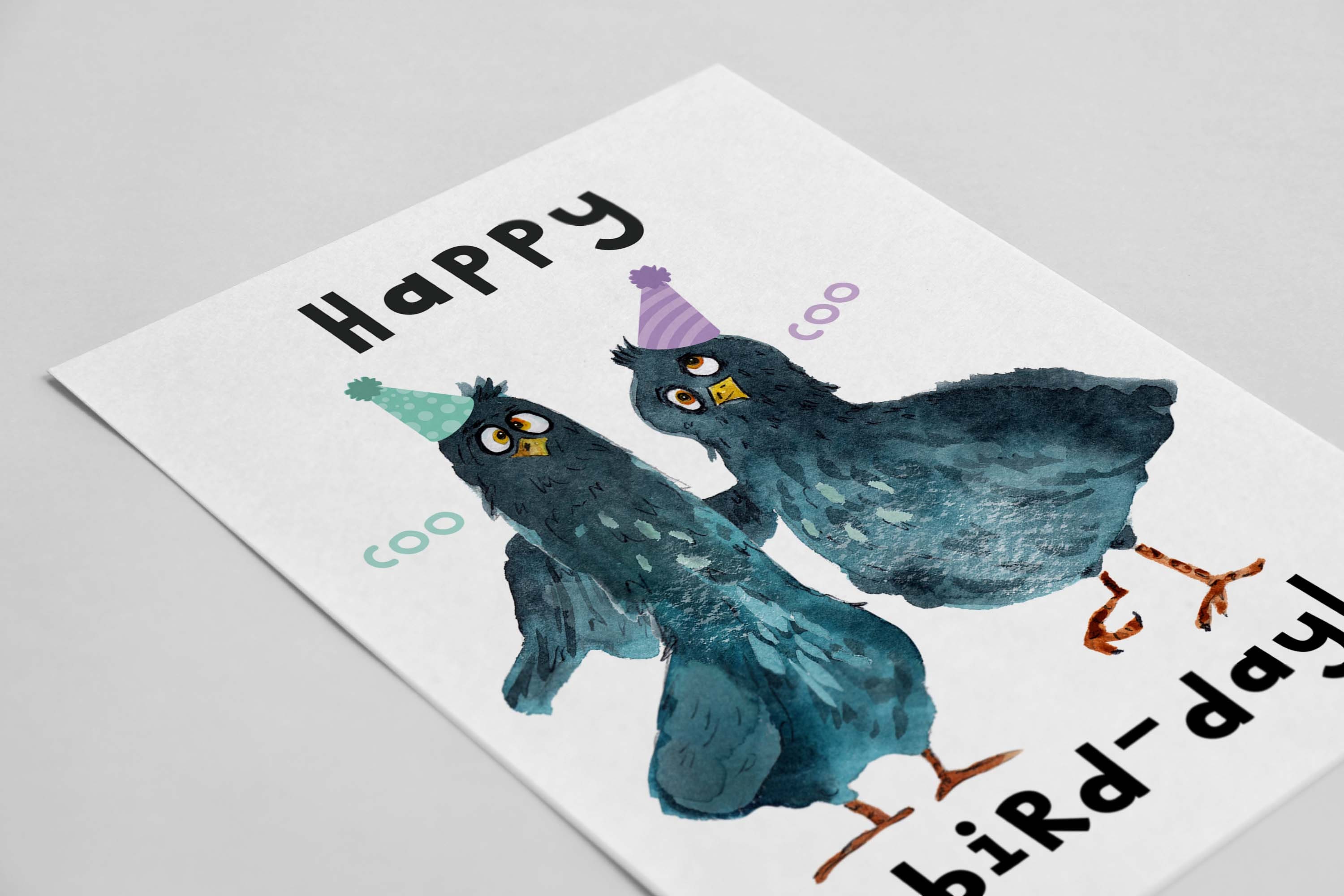 Happy Bird Day COO Birthday Card Funny Pun Birthday Card Funny Greeting ...