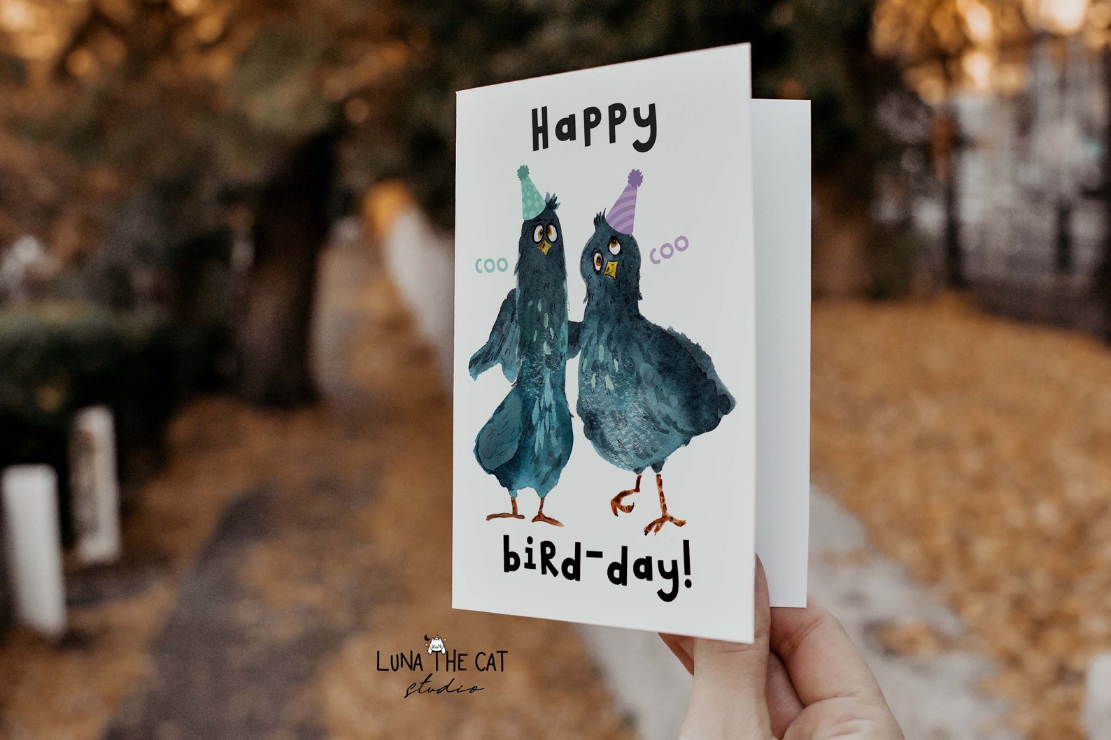 Happy Bird Day COO Birthday Card Funny Pun Birthday Card Funny Greeting ...