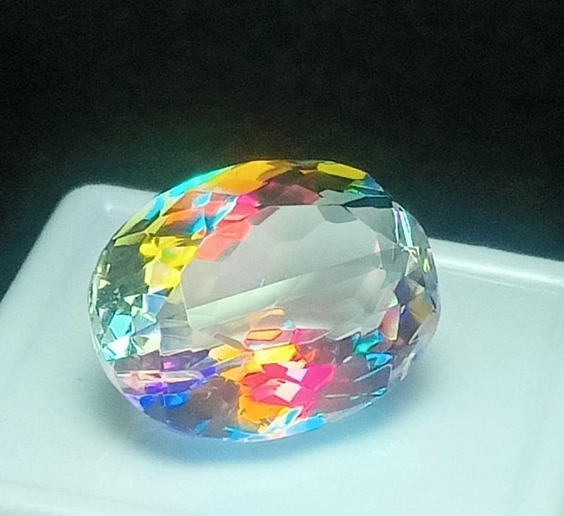Seven Shades of Color Magical 25 Ct AAA+ Mystic Topaz Oval Shape ...