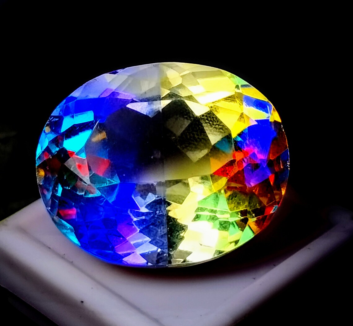 Seven Shades of Color Magical 25 Ct AAA+ Mystic Topaz Oval Shape ...