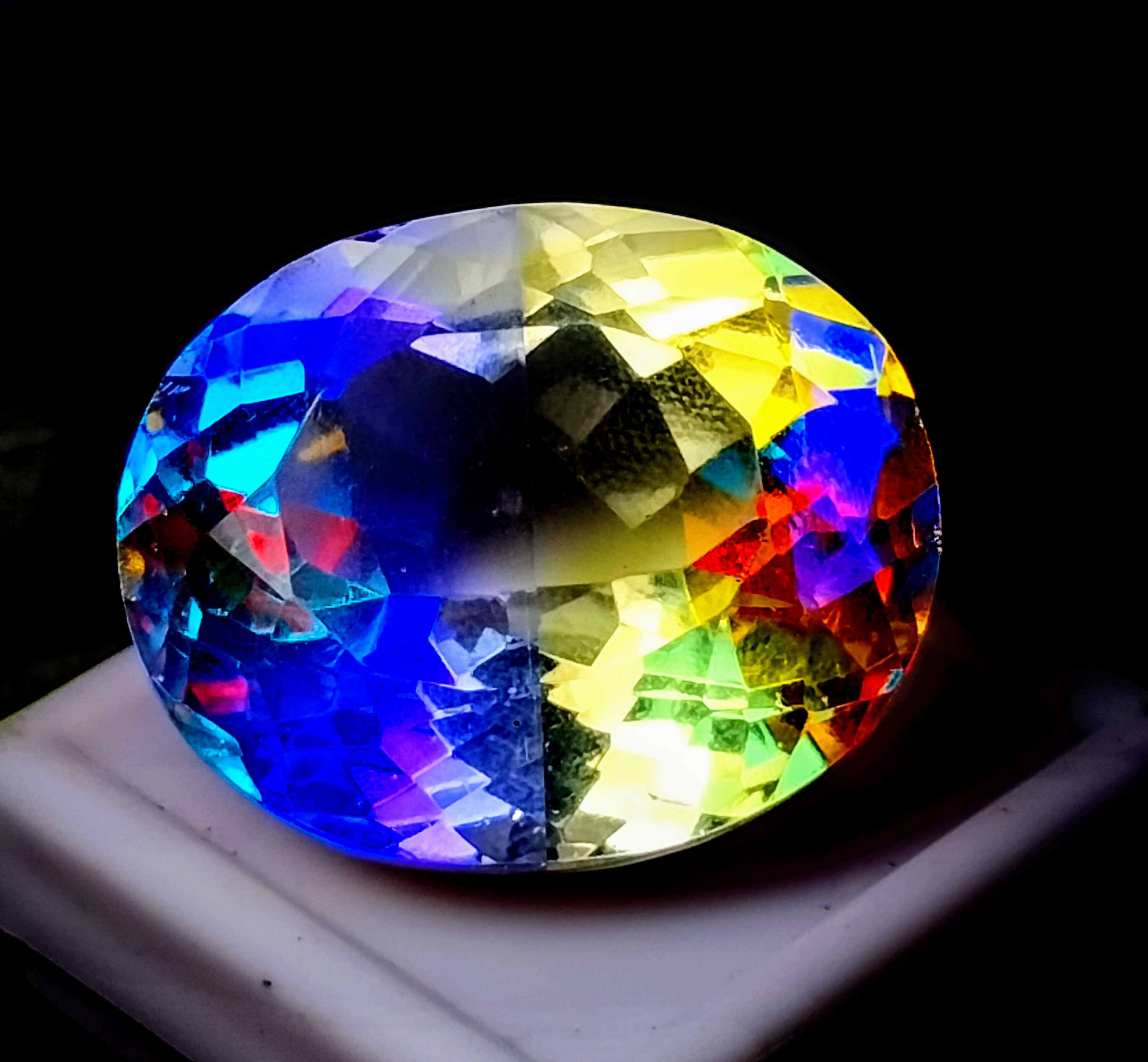 Seven Shades of Color Magical 25 Ct AAA+ Mystic Topaz Oval Shape ...