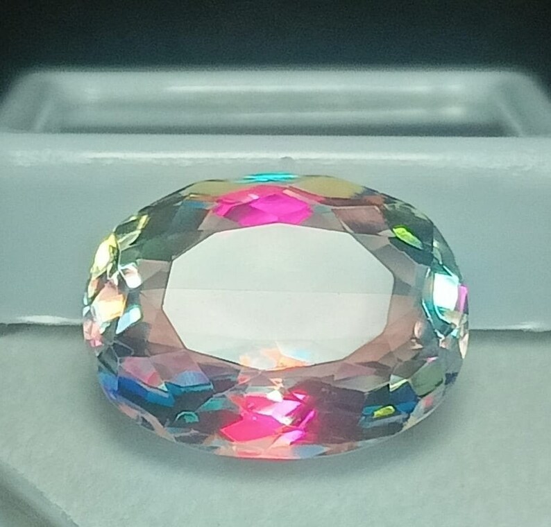 Seven Shades of Color Magical 25 Ct AAA+ Mystic Topaz Oval Shape ...