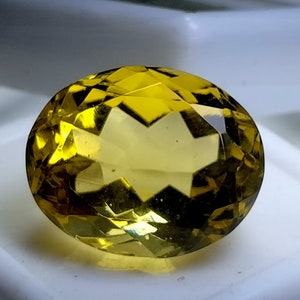 9 Ct AAA+ Quality Yellow Topaz Oval Shape Certified Topaz Loose Diamond ...