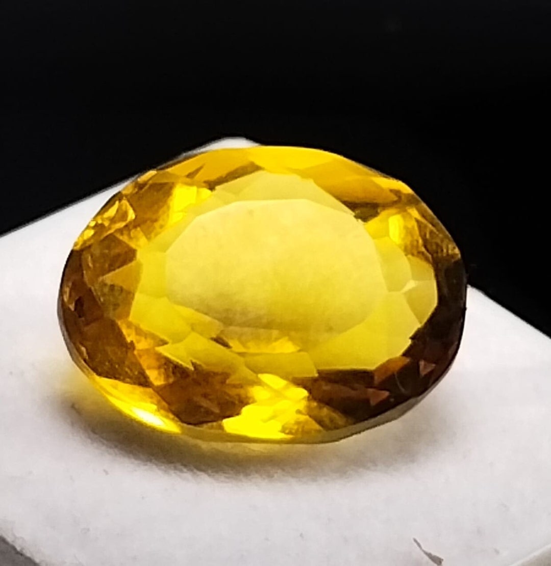 9 Ct AAA Quality Yellow Topaz Oval Shape Certified Topaz Loose Diamond ...