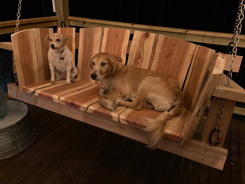 One-of-a-kind Cedar Slab Porch Swing - Etsy
