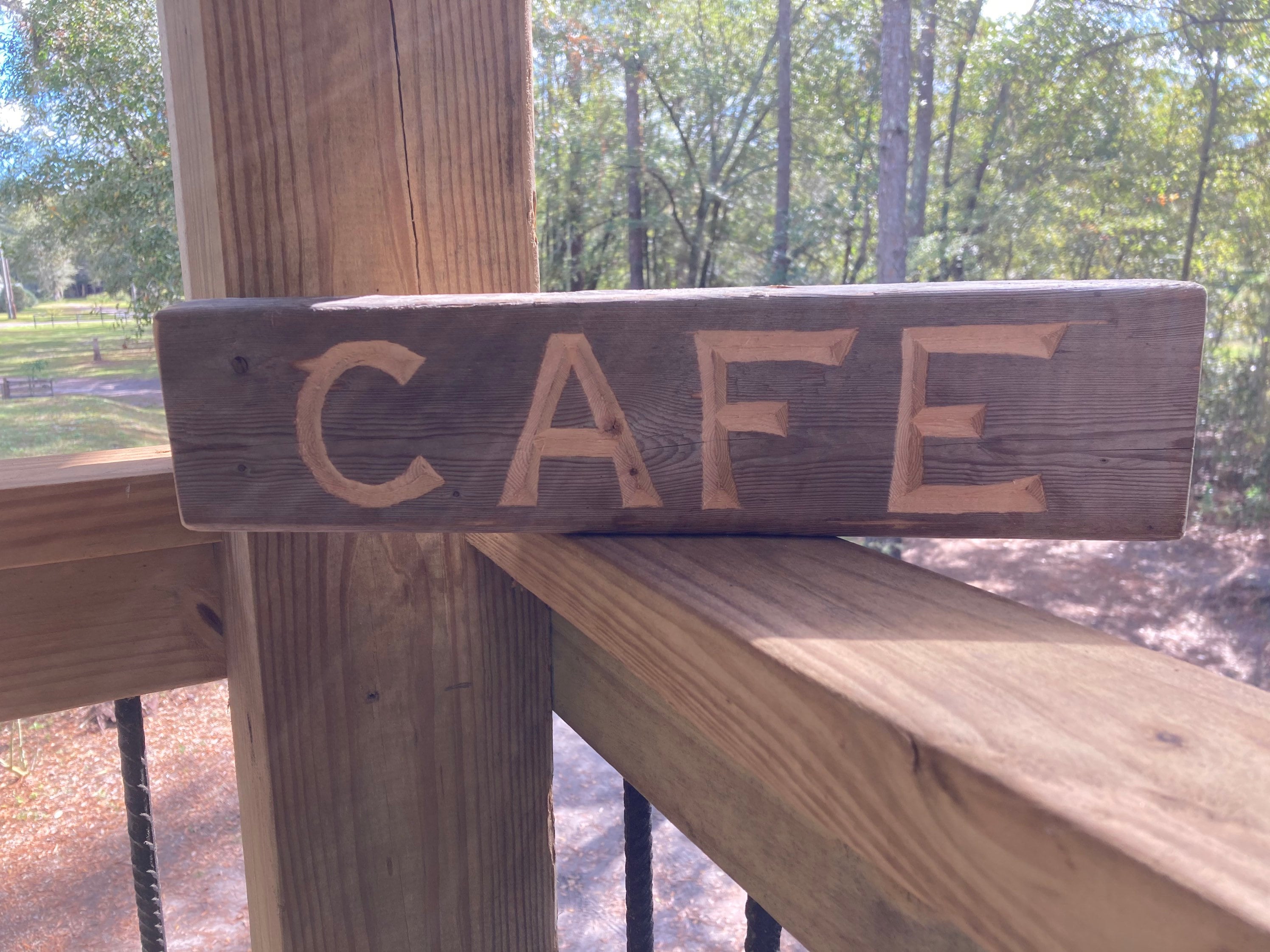 Hand-carved Rustic Cafe Sign - Etsy