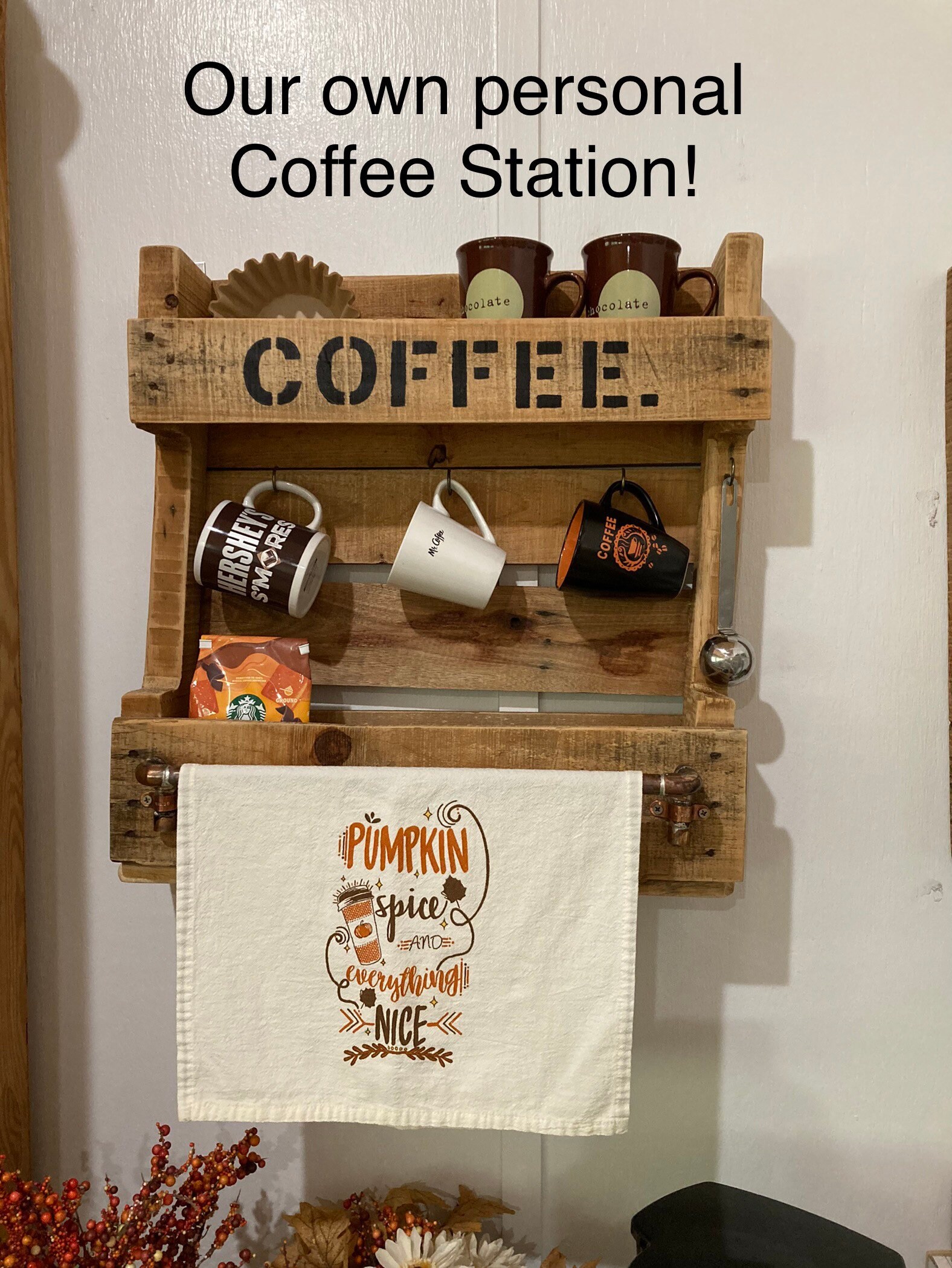 Pallet Coffee Mug Rack - Etsy