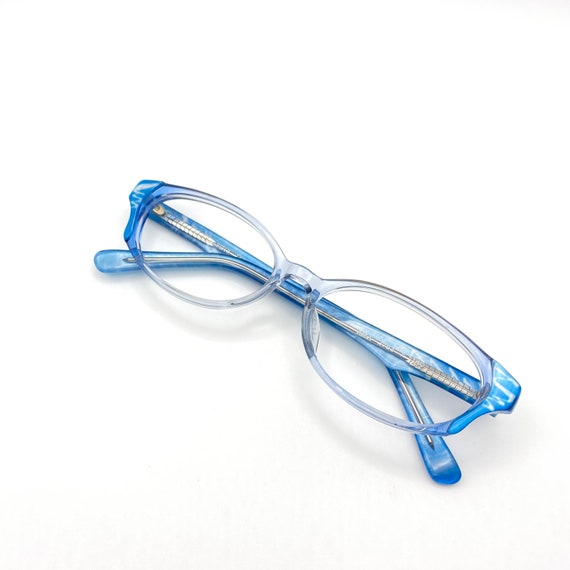 Ama Rare Eyeglasses Transparent Blue Gradient Eyeglas… - Gem