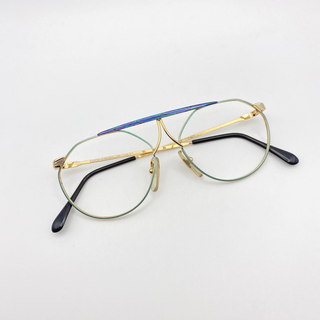 Amor Funky Rare Eyeglasses Vintage Eyewear Colorful Glasses Frame Small ...