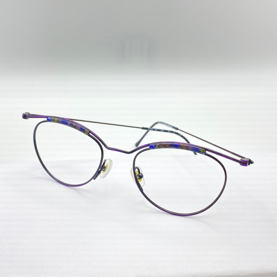 Les Lunettes Essilor Rare Vintage Eyeglasses Vintage Thin Metal ...