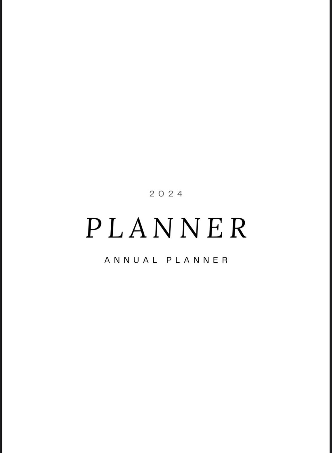 White and Beige Minimalist Calendar 2024 Monthly Planner. It Consists ...