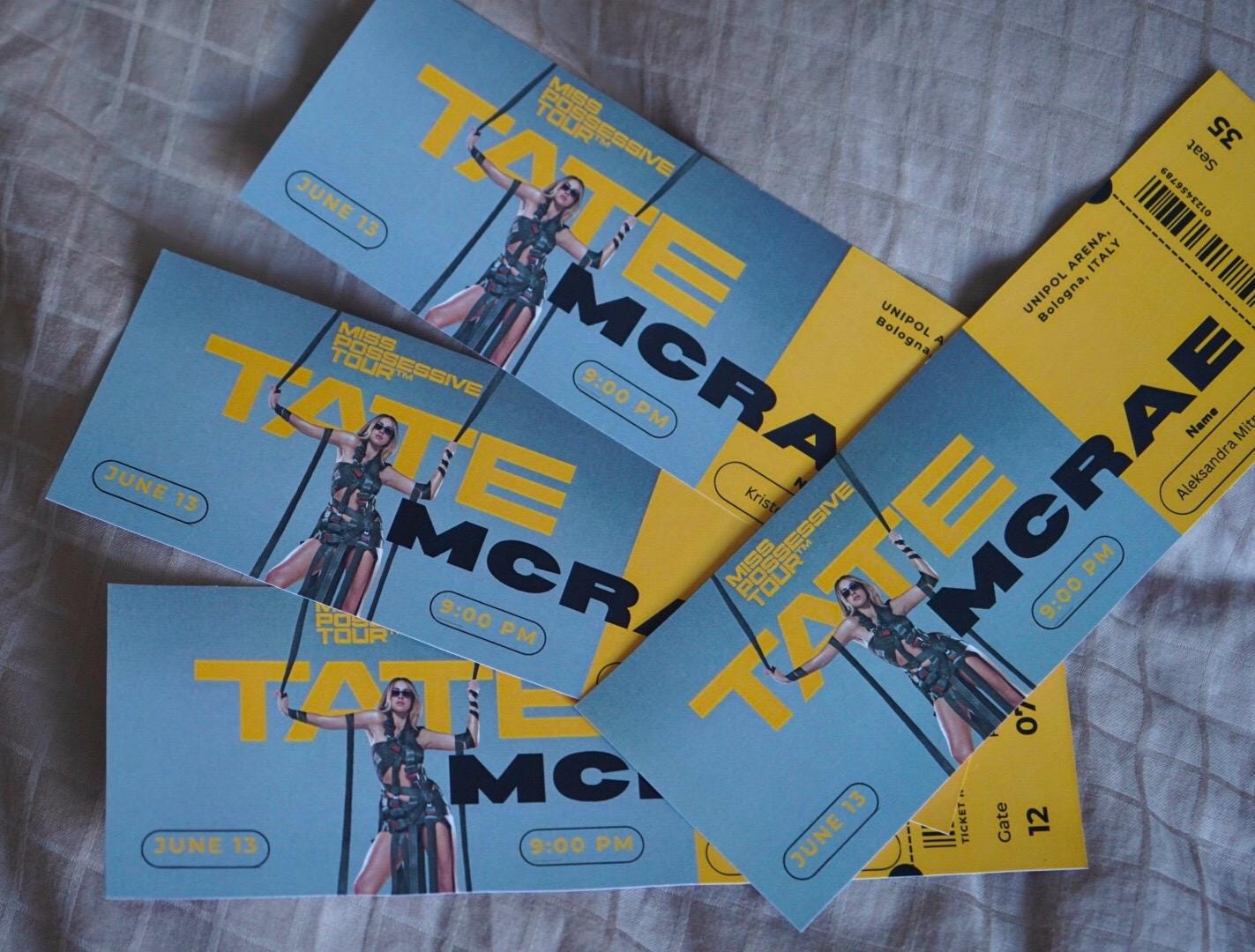 Custom Personalised TATE MCRAE Miss Possessive Concert World Tour ...