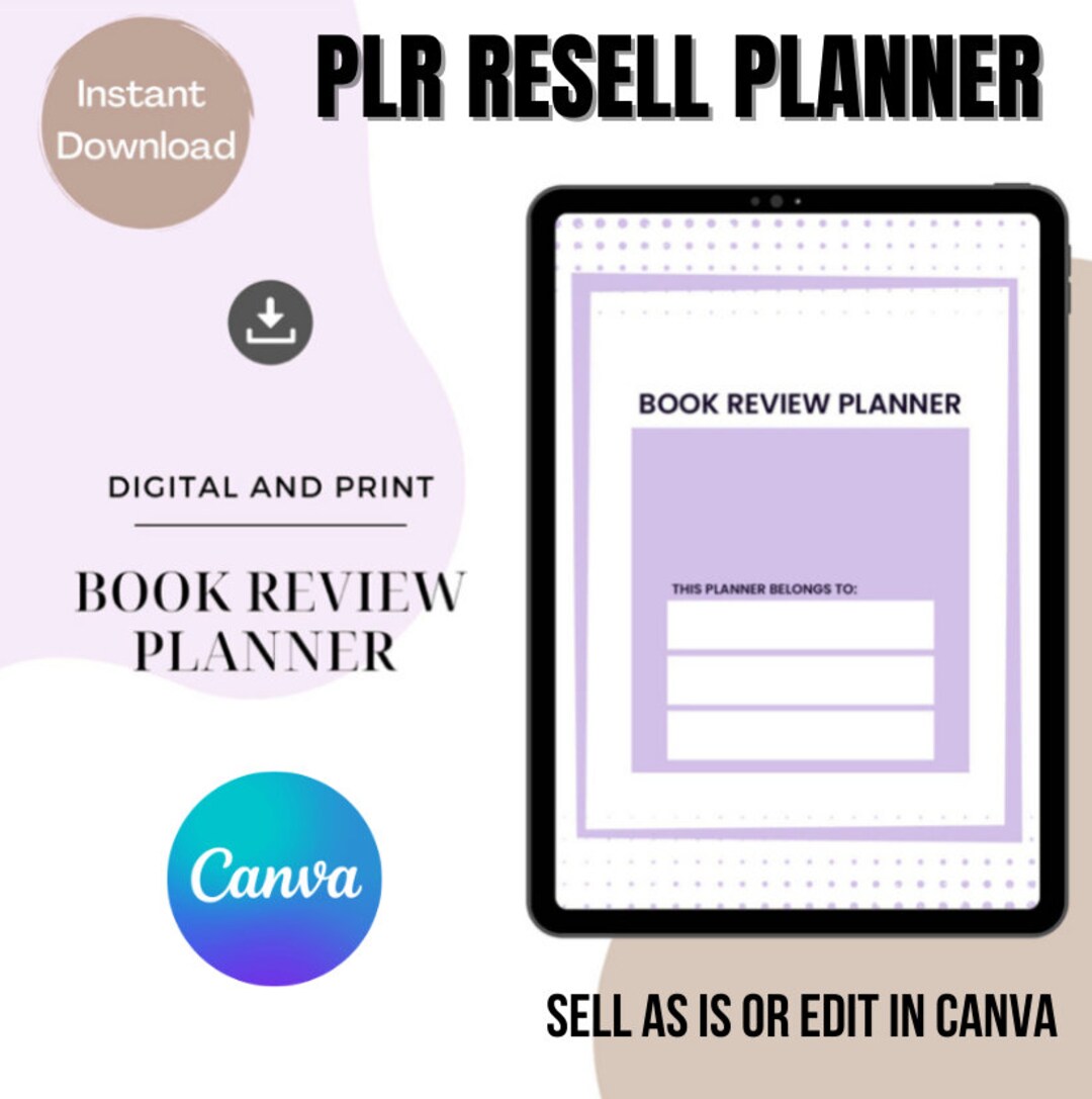 PLR Products, PLR Printable Reading Journal, PLR Book Tracker, Book ...