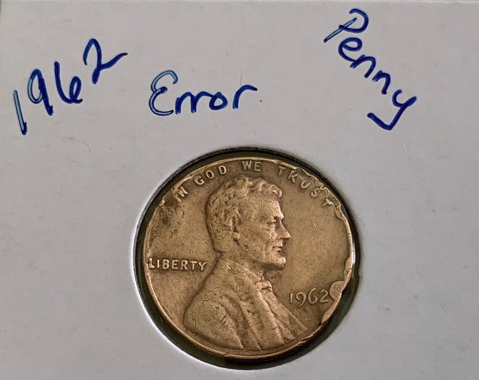 Extremely RARE Error Coin 1962 Penny With Die CUD Globs Plus Other Rare ERRORS - Etsy
