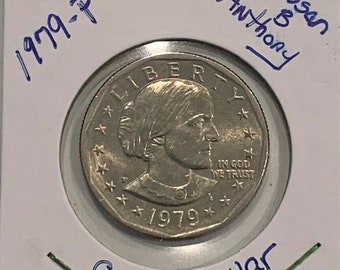 Susan B Anthony Rare 1979 One Dollar Coin With Mint Mark P - Etsy