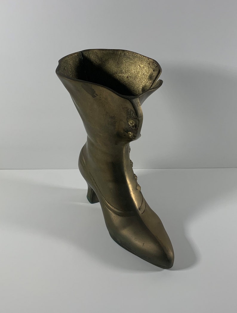 Brass Boot. Vintage Solid Brass Boot Victorian Brass Door - Etsy