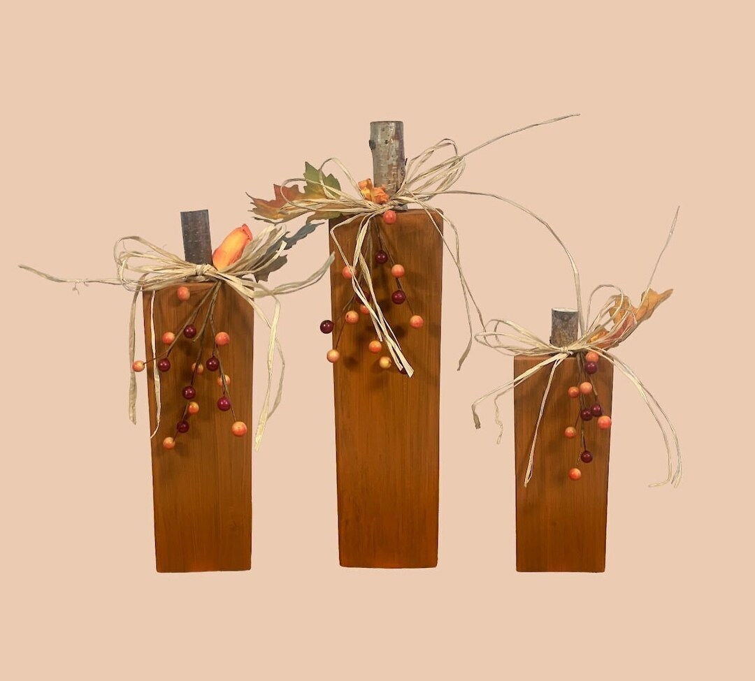FALL WOOD PUMPKINS, Fall Decor, Fall Pumpkins, Thanksgiving Decor ...