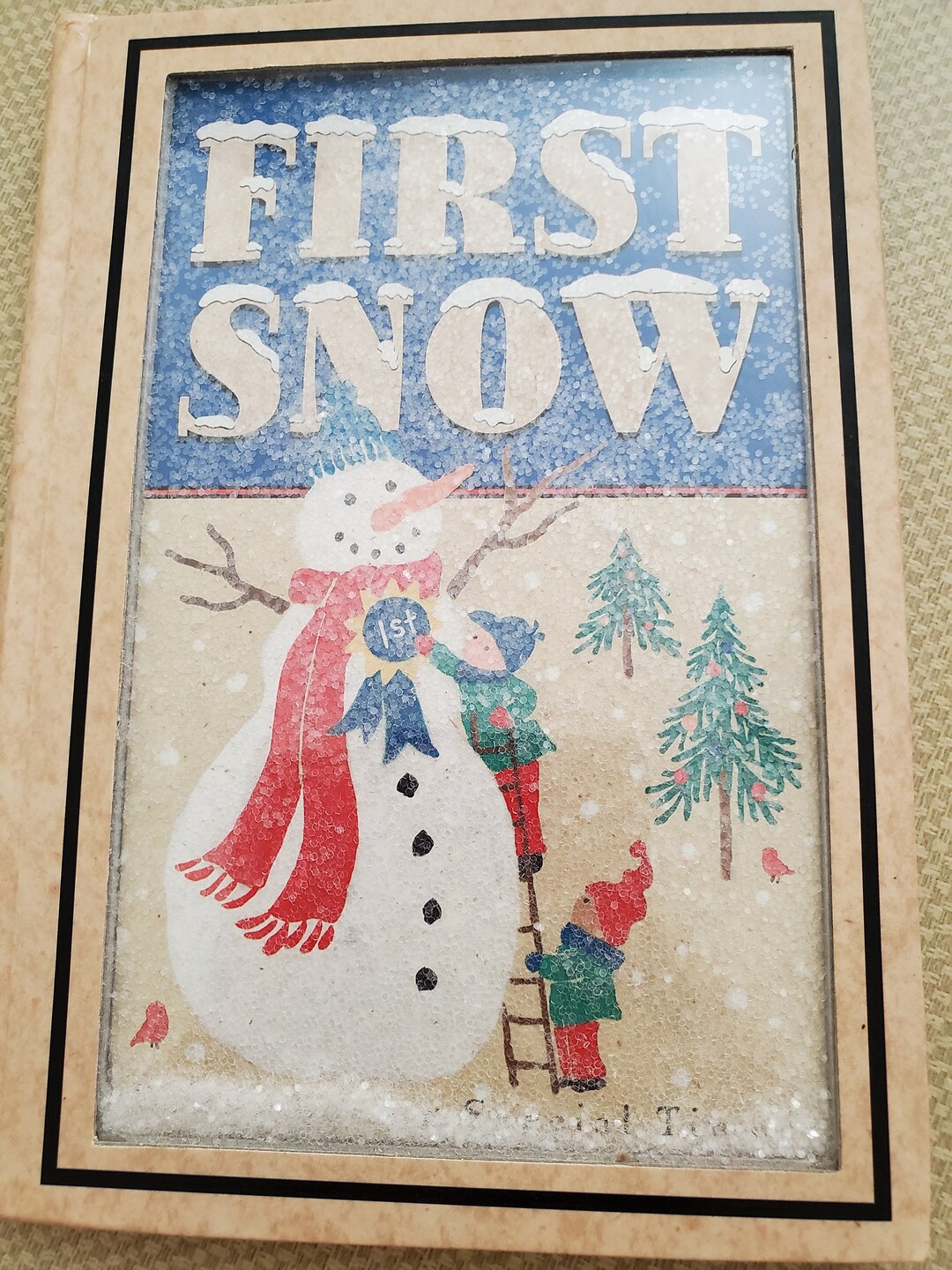 Hallmark Book FIRST SNOW Book Glittery Snow That Moves Inside Front ...