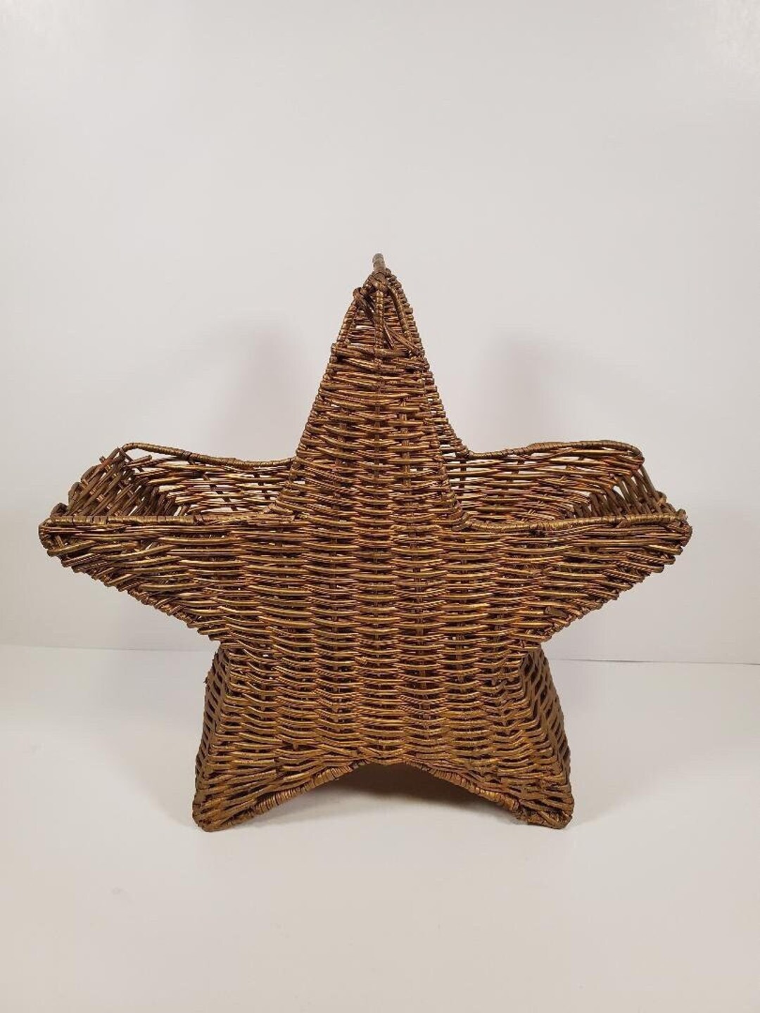 Vintage STAR BASKET, Vintage Wicker STAR Basket, Gold Star Basket - Etsy