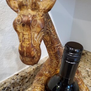 GIRAFFE WINE HOLDER, Safari Wine Caddy, Giraffe Home Decor, Giraffe ...