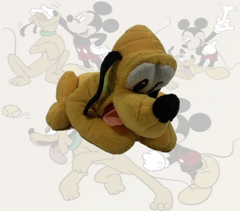 Disney PLUTO Plush Toy, Disney Pluto Bean Bag Vintage Stuffed Toy 1990's Disney Collectible ...