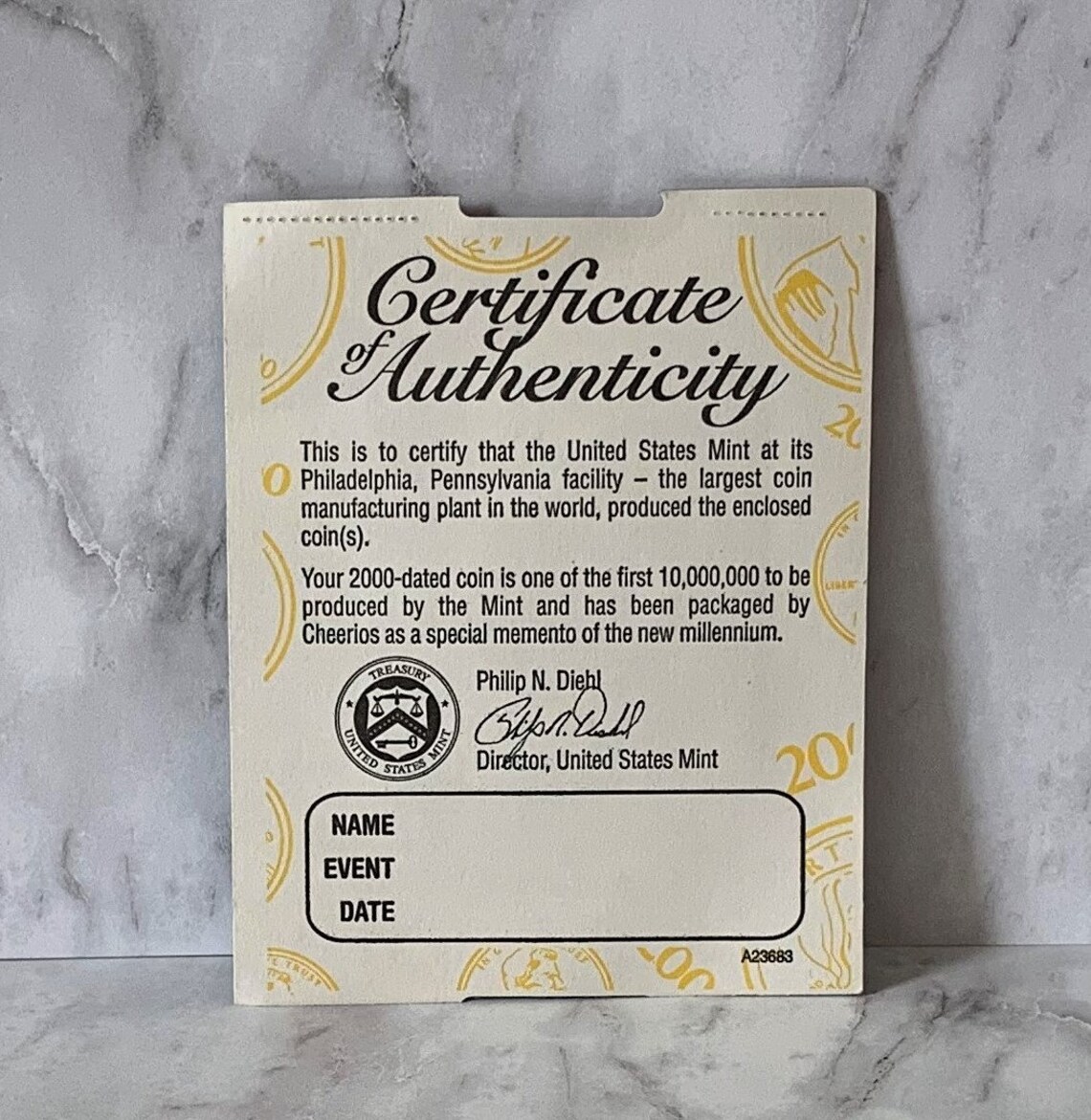 CHEERIOS COIN First-minted Year 2000 Coins Cheerio Penny One Cent - New ...