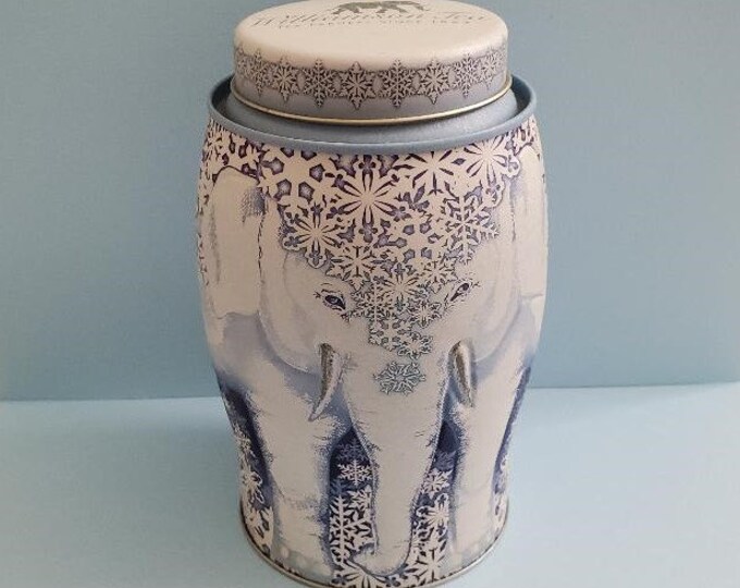 Blue Williamson Tea ELEPHANT TIN BLUE Empty Collectible Elephant Tea ...