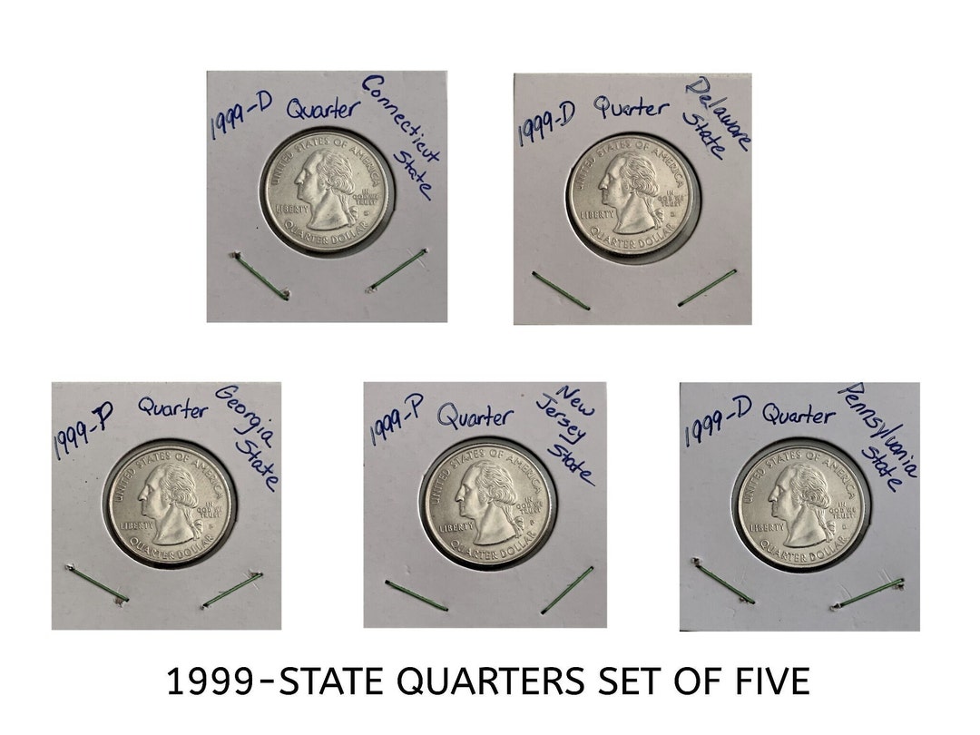 STATE QUARTERS 5 Piece Set of 1999 State Quarters in the 50 - Etsy